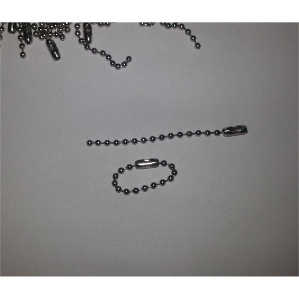 X50 Chainettes - 5cm - Acier inox - Diam: 2.4mm - Chaineboule.com ...